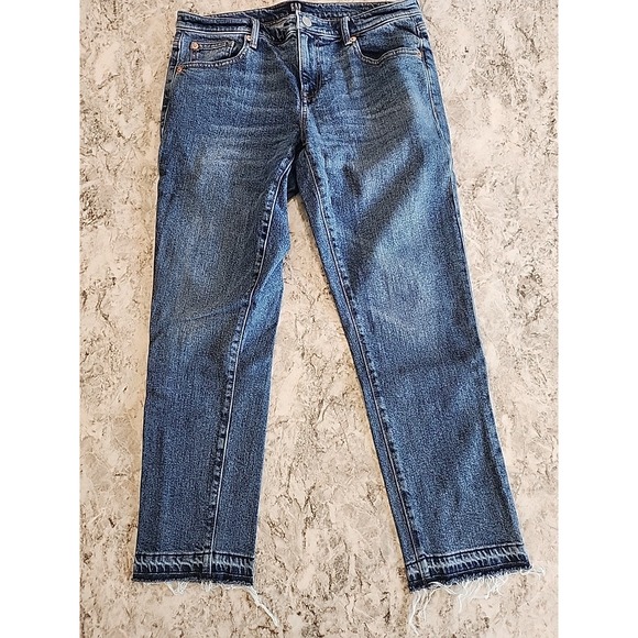 GAP | Jeans | Gap Womens Jeans Size 27 Girlfriend End Dark Indigo V2 ...
